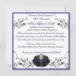 Police Officers' Ball Custom Invitations | Zazzle
