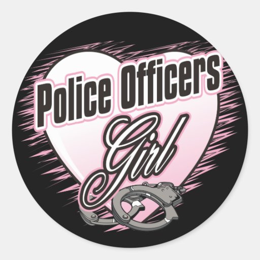 Police Officers Girl Sticker | Zazzle
