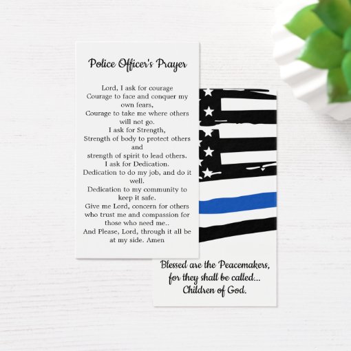 Police Officers Prayer Poem Law Enforcement Card | Zazzle