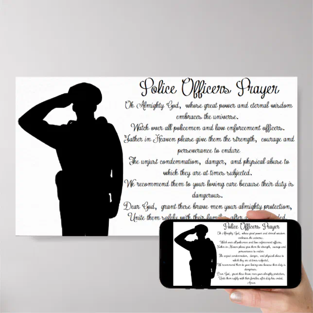 Police Officers Prayer Poster | Zazzle