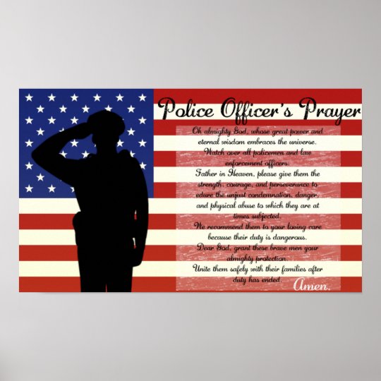 Police Officer's Prayer Poster | Zazzle.com