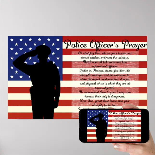 Police Officer's Prayer Poster | Zazzle