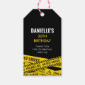 Police Party with Yellow Crime Scene Tapes Gift Tags | Zazzle