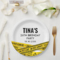 Police Party with Yellow Crime Scene Tapes Paper Plates | Zazzle