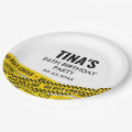 Police Party with Yellow Crime Scene Tapes Paper Plates | Zazzle