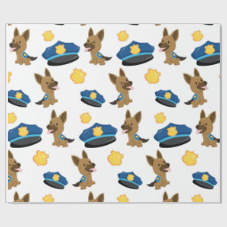 Police pattern wrapping paper | Zazzle