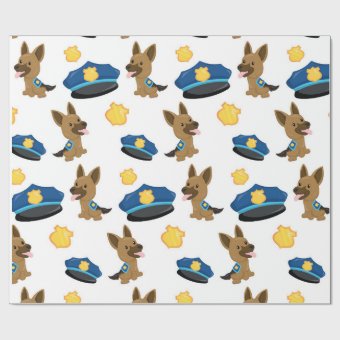Police pattern wrapping paper | Zazzle