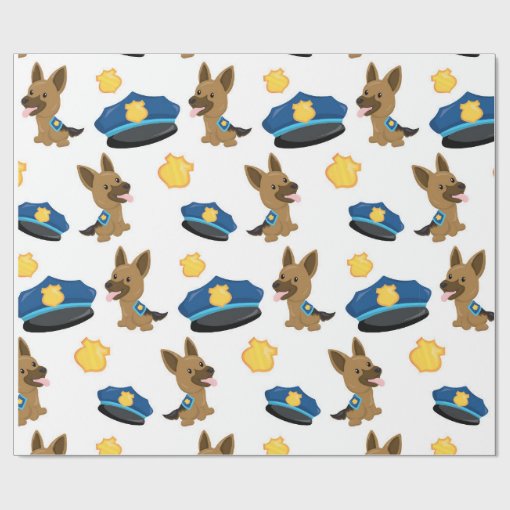 Police pattern wrapping paper | Zazzle