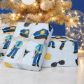 Police pattern wrapping paper | Zazzle