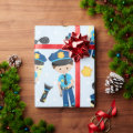 Police pattern wrapping paper | Zazzle