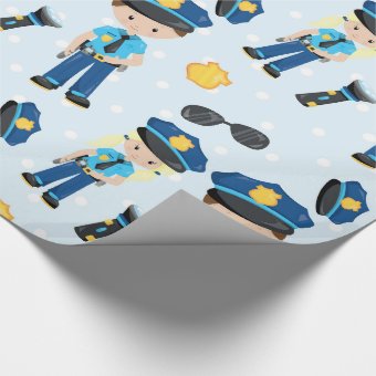 Police pattern wrapping paper | Zazzle