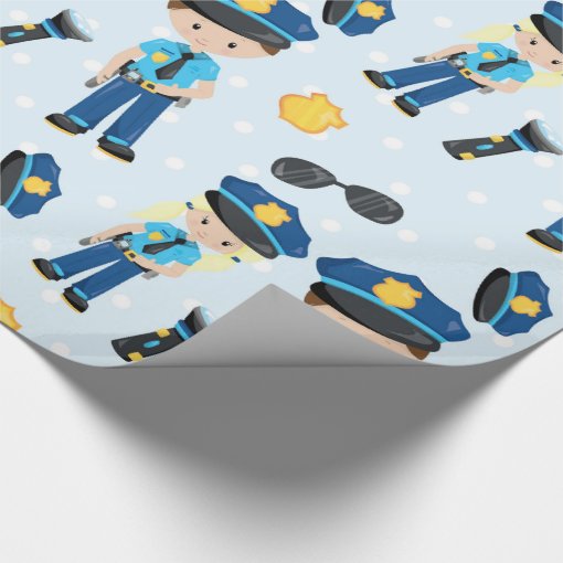 Police pattern wrapping paper | Zazzle