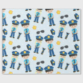Police pattern wrapping paper | Zazzle