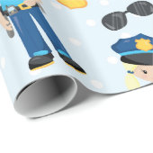 Police pattern wrapping paper | Zazzle