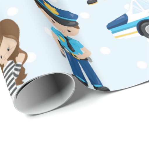 Police pattern wrapping paper | Zazzle