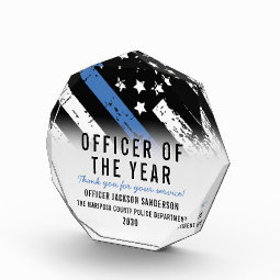 Police Recognition Law Employee of the Year Acrylic Award | Zazzle