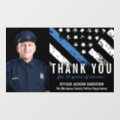 Police Retirement Anniversary Thin Blue Line Photo Floor Decals | Zazzle