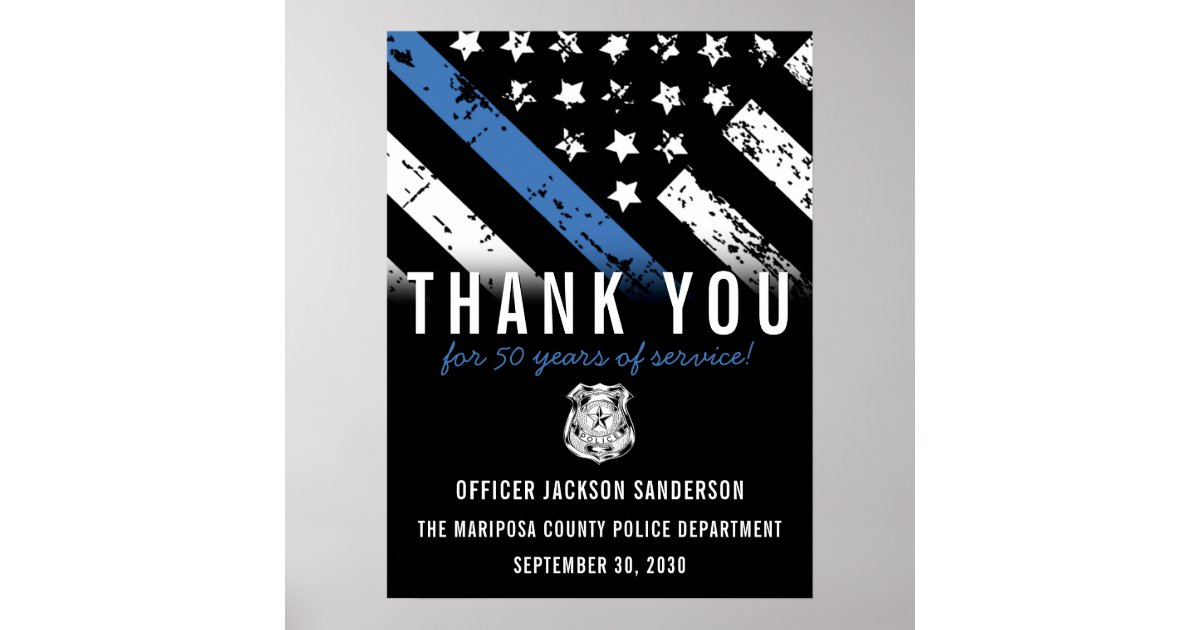 Police Retirement Appreciation Law Enforcement Poster | Zazzle