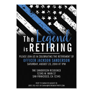Police Retirement Invitations | Zazzle