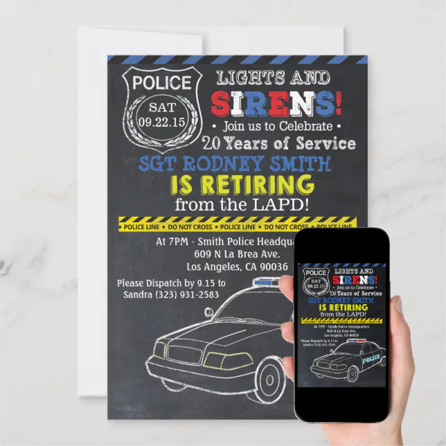 Police Retirement Invitation | Zazzle