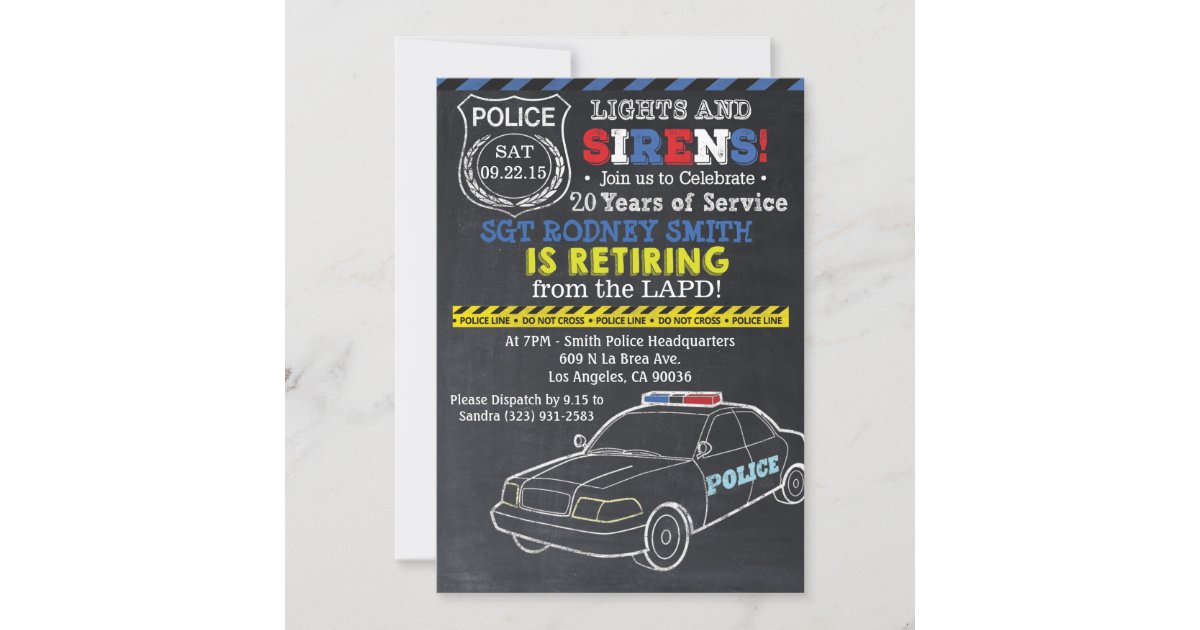 Police Retirement Invitation | Zazzle