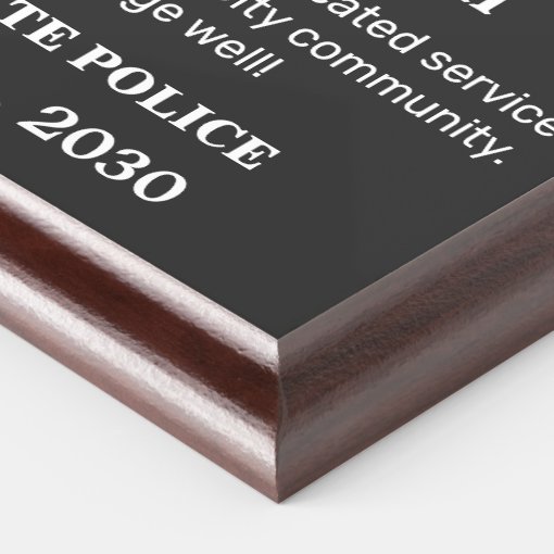 Police Retirement Law Enforcement Department Logo Award Plaque | Zazzle