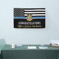 Police Retirement Law Enforcement Thin Blue Line Banner | Zazzle