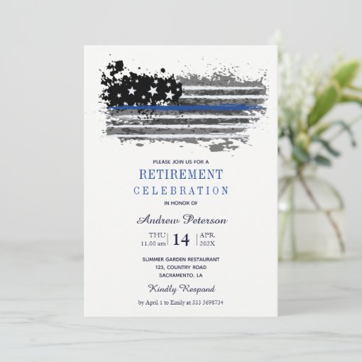 Police Retirement Party invitation | Zazzle