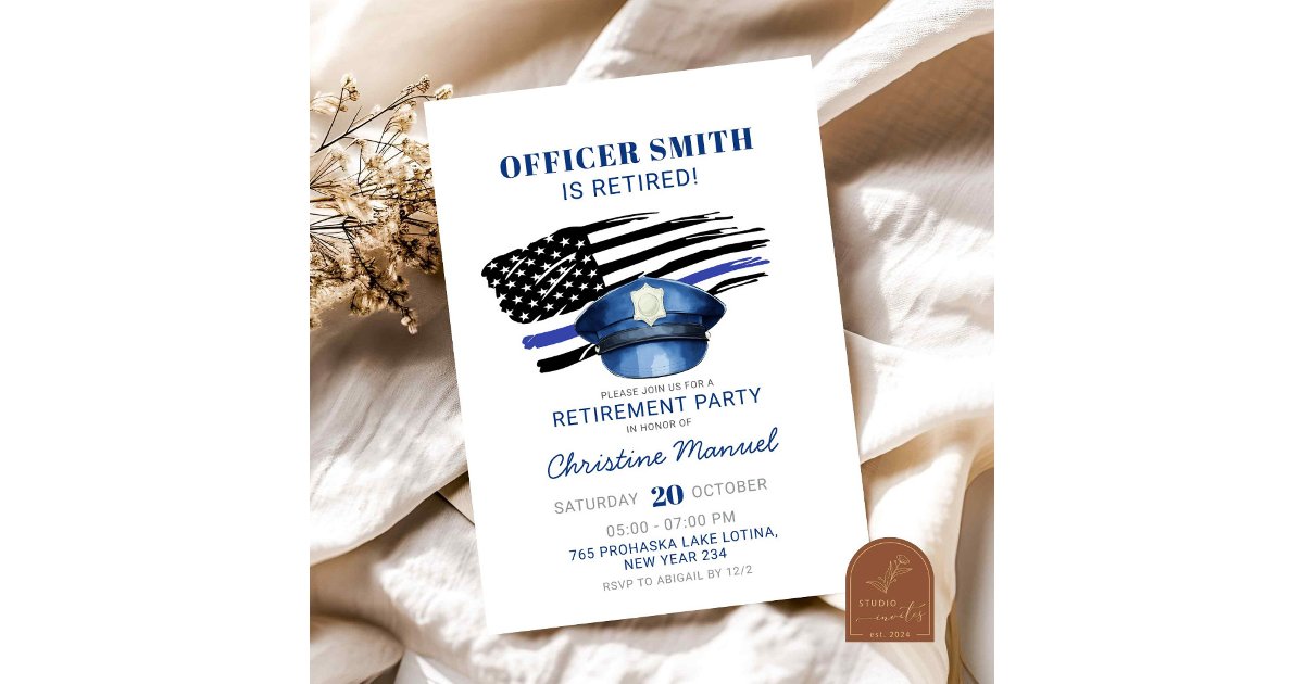 Police Retirement Party Invitation | Zazzle