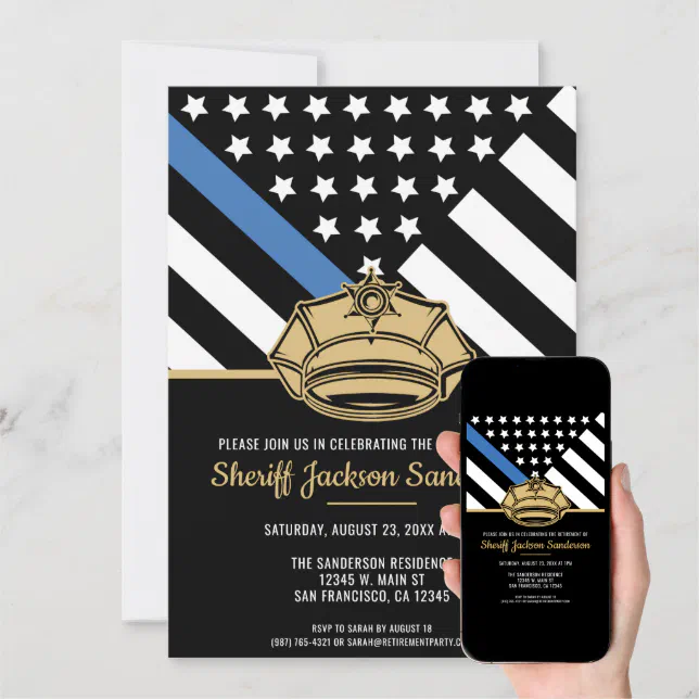 Police Retirement Party Law Enforcement Invitation | Zazzle