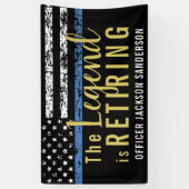 Police Retirement Thin Blue Line Law Enforcement Banner | Zazzle