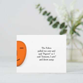 Police Rock Paper Scissors - Send a Smile Postcard | Zazzle