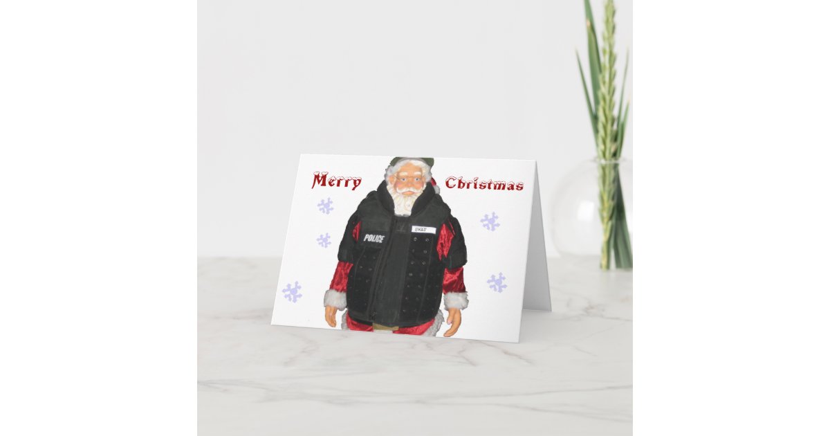 Police Santa Christmas Card | Zazzle