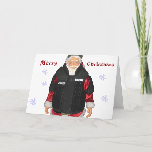 Police Santa Christmas Card | Zazzle