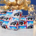 Police Santa Police Car Winter Scene Christmas Wrapping Paper | Zazzle