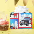 Police Santa Police Car Winter Scene Christmas Wrapping Paper | Zazzle