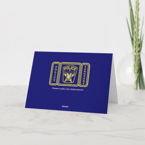 Police Sergeant Promotion Card | Zazzle