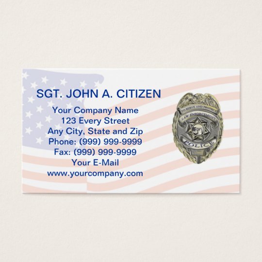 police sheriff deputy law enforcement card | Zazzle.com