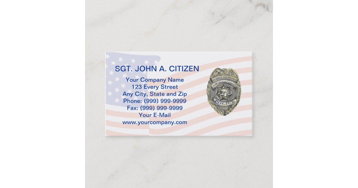 police sheriff deputy law enforcement card | Zazzle