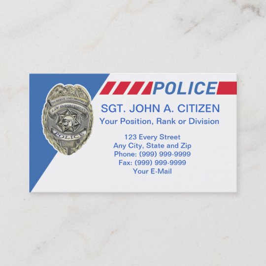 police sheriff deputy law enforcement card | Zazzle.com