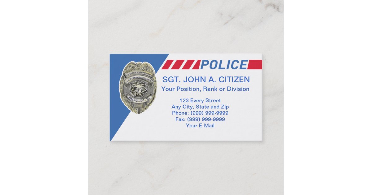 police sheriff deputy law enforcement card | Zazzle