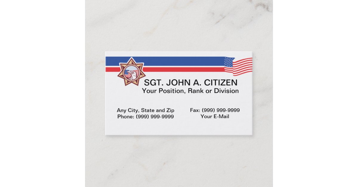 police sheriff deputy law enforcement card | Zazzle