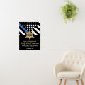 Police Sheriff Retirement Thin Blue Line Welcome Foam Board | Zazzle