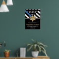 Police Sheriff Retirement Thin Blue Line Welcome Poster | Zazzle