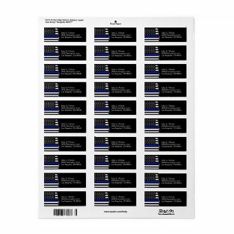 Police Style American Flag Label | Zazzle