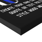 Police Styled American Flag Custom Text Canvas Print | Zazzle