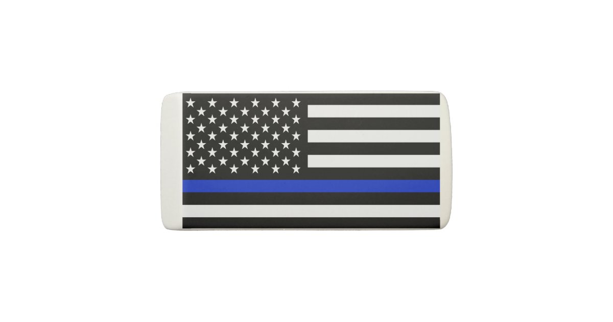 Police Styled American Flag Eraser | Zazzle