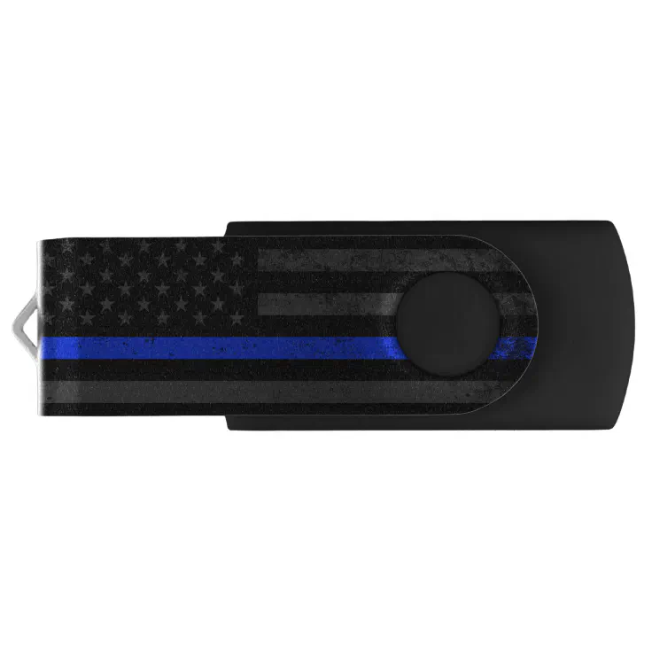 Police Styled Distressed American Flag USB Flash Drive | Zazzle