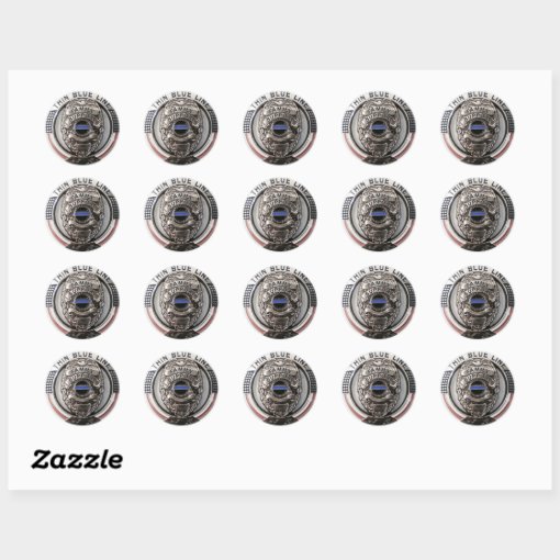 Police Support Classic Round Sticker | Zazzle