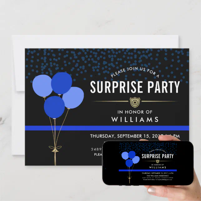 Police Surprise Party Invitation | Zazzle